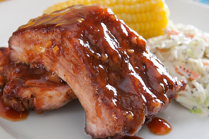 pork baby back ribs with coleslaw and corn on the cob - Nugget Markets ...