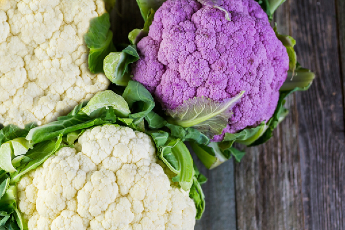 White and Purple Cauliflower - Nugget Markets Image